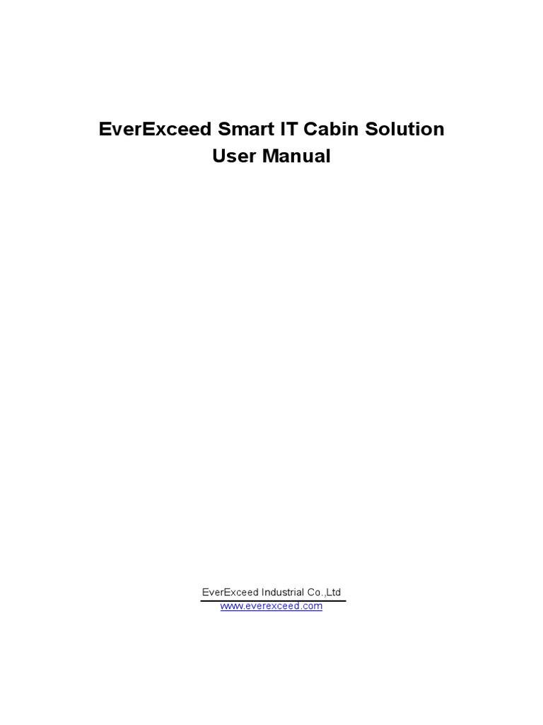EverExceed SmartCabin Solution User Manual-Revised Version (3 English Version) | PDF