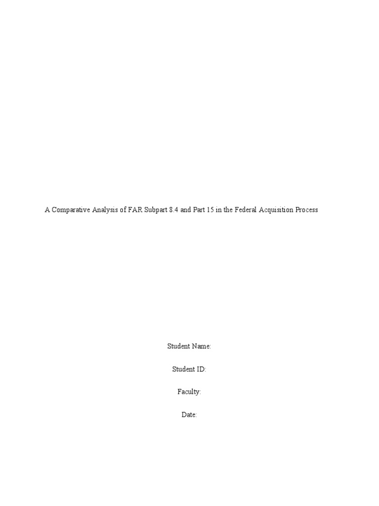 A Comparative Analysis of FAR Subpart 8.edited | PDF