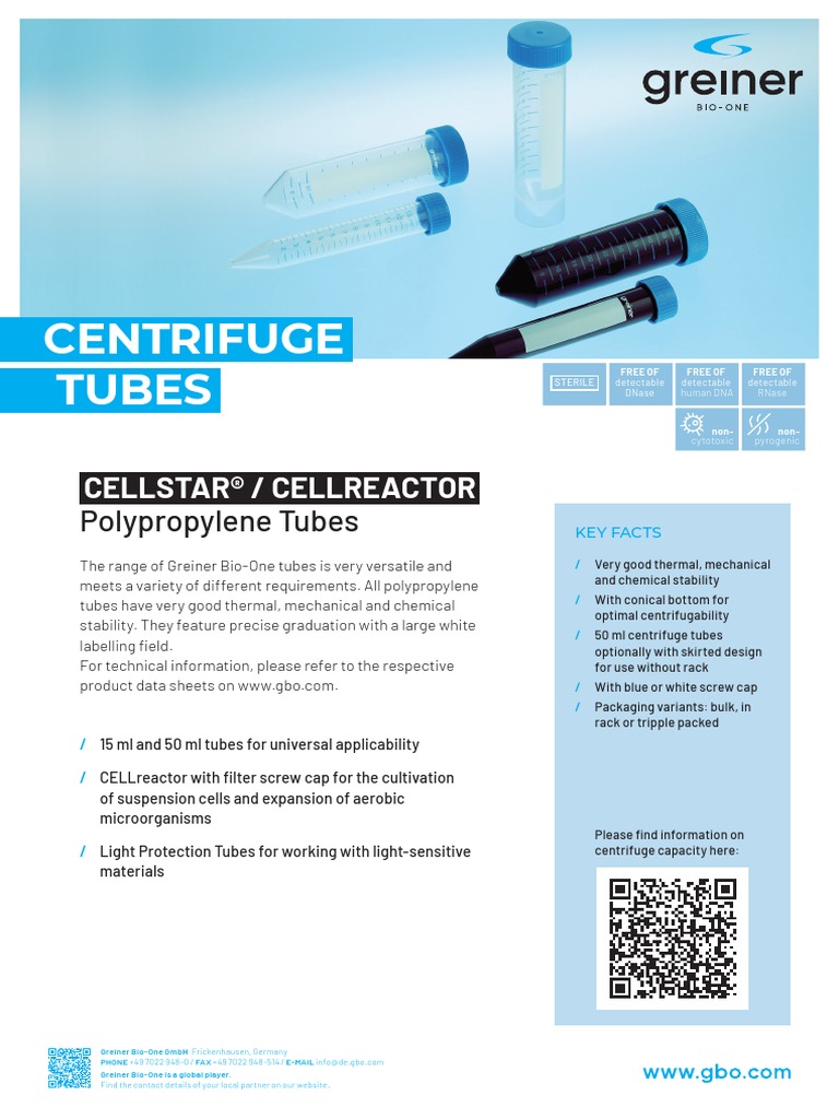 Centrifuge Tubes Catalog | PDF