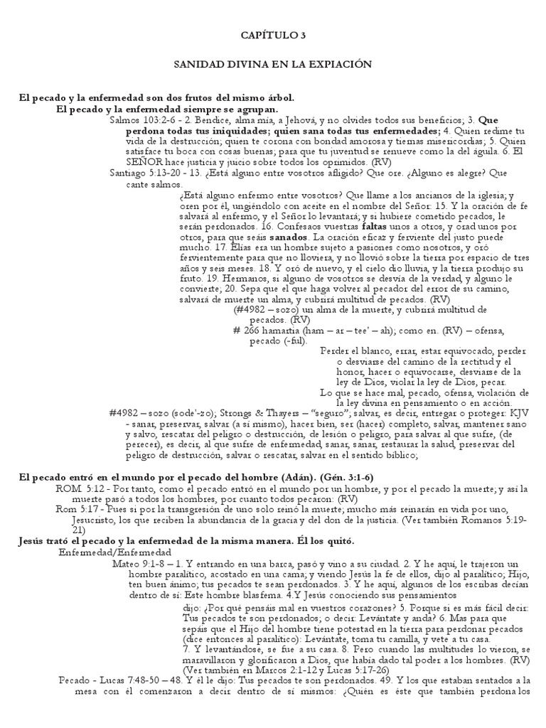 Sanidad y Expiación: Un Enfoque Bíblico | PDF | Pecado | Jesús