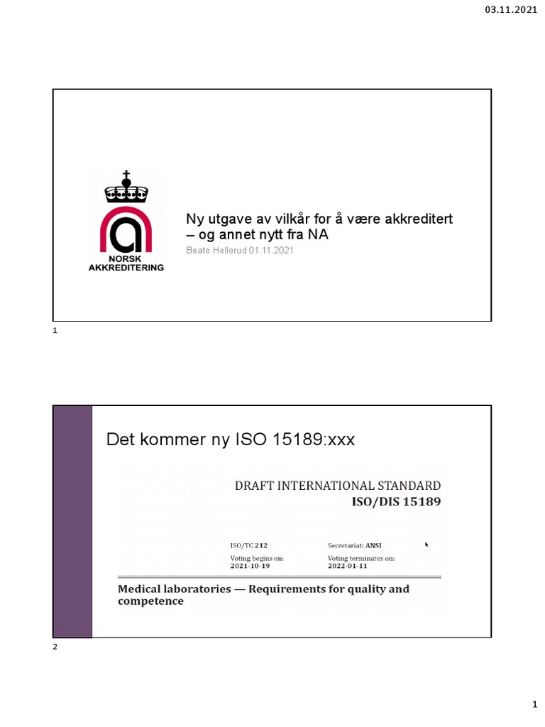 7 Norsk Akkreditering - Vilkar For A Vare Akkreditert Beate Brekke ...