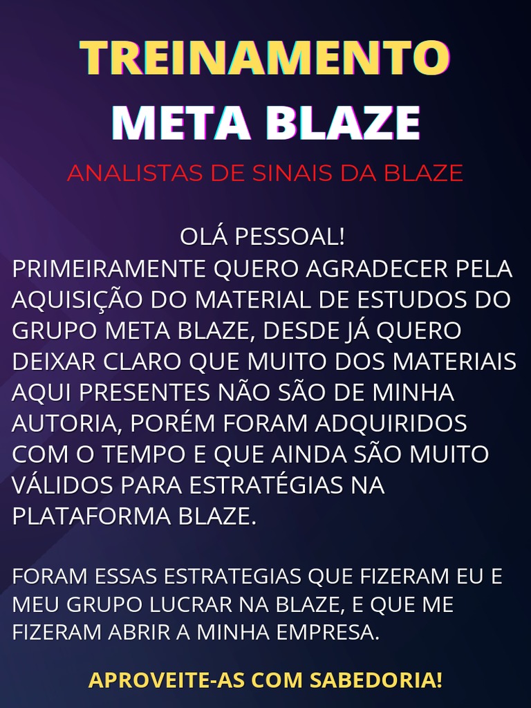 Treinamento Listas de Sinais Crash - Meta Blaze | PDF