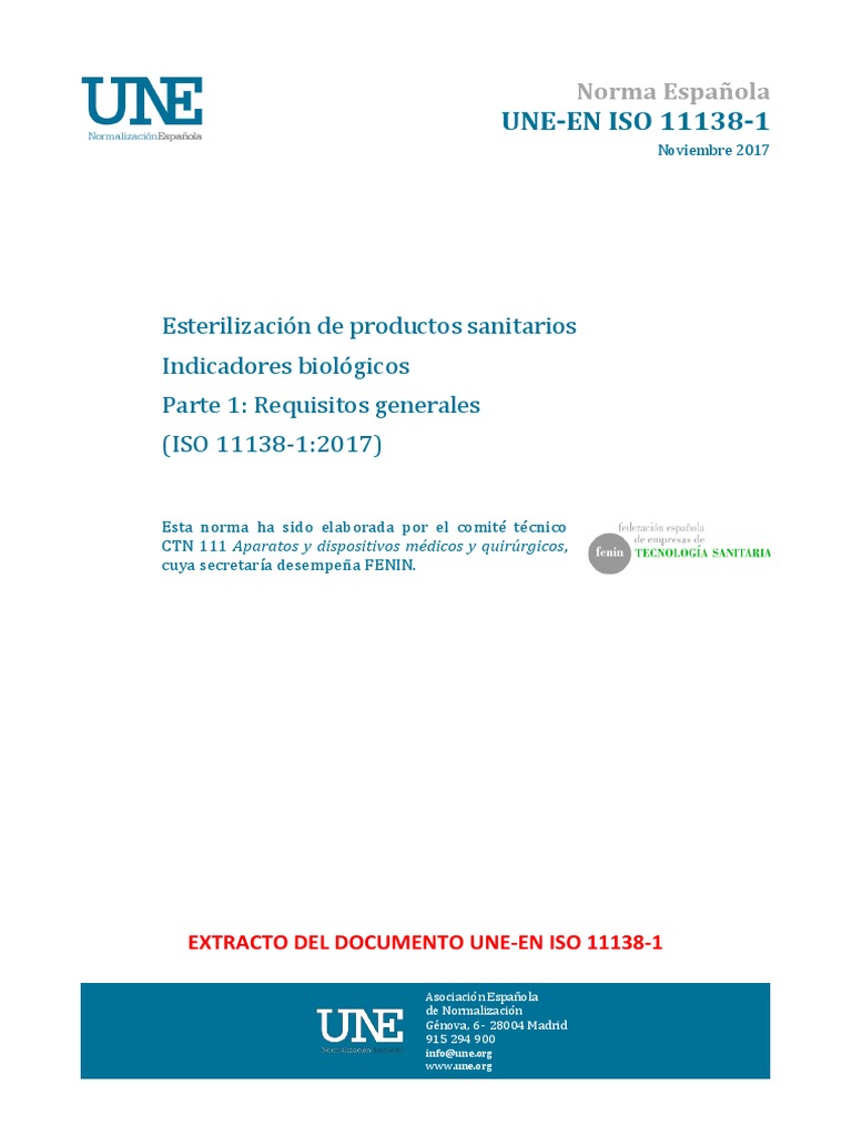 (Ex) Une-En Iso 11138-1 2017 | PDF