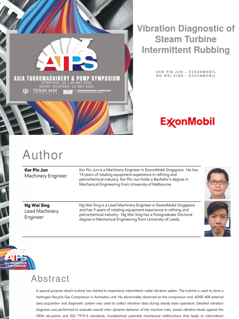 Steam Turbine Intermittant Rub Vibration | Download Free PDF | Turbine | Machines