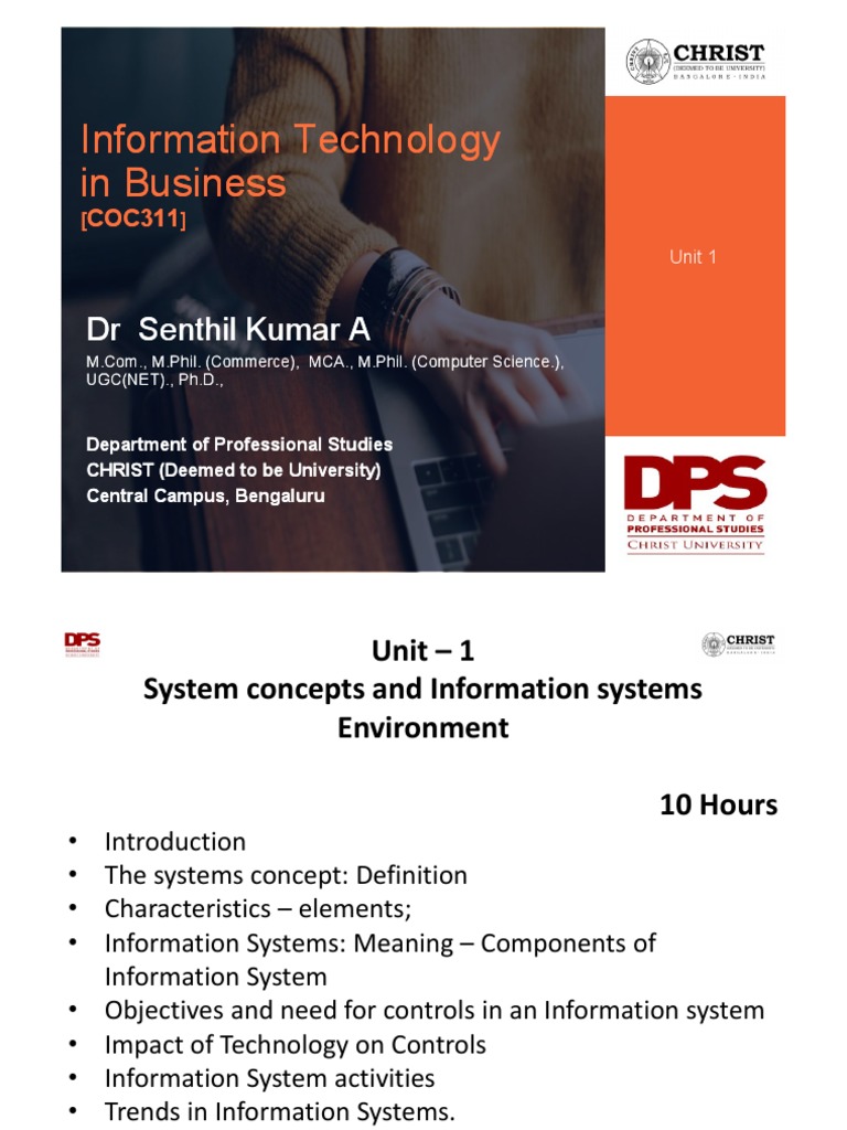 Unit 1 - Information Technology in Business | PDF