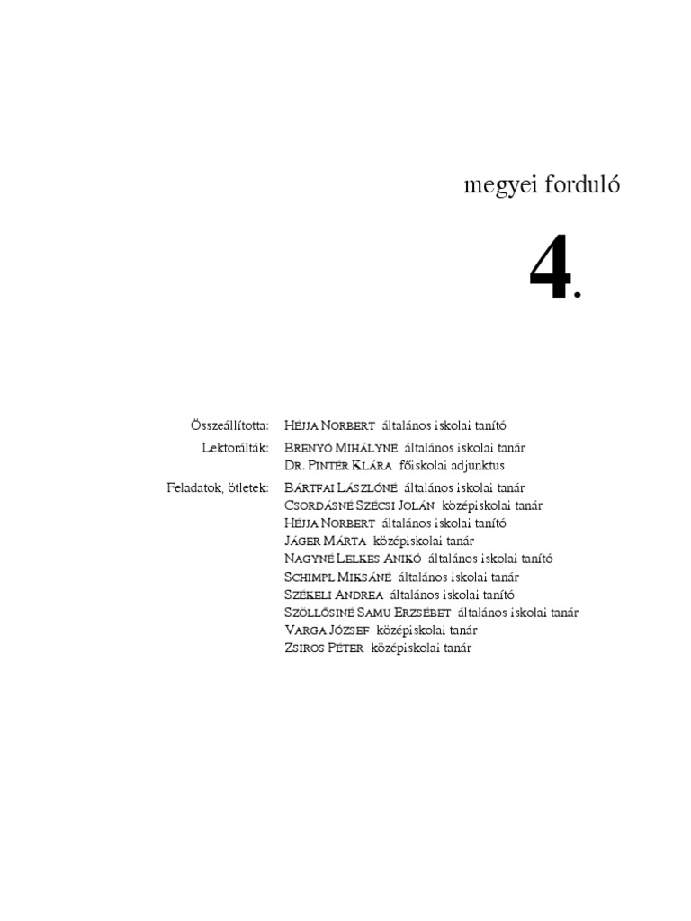 Zrínyi Matematika Feladatsor | PDF