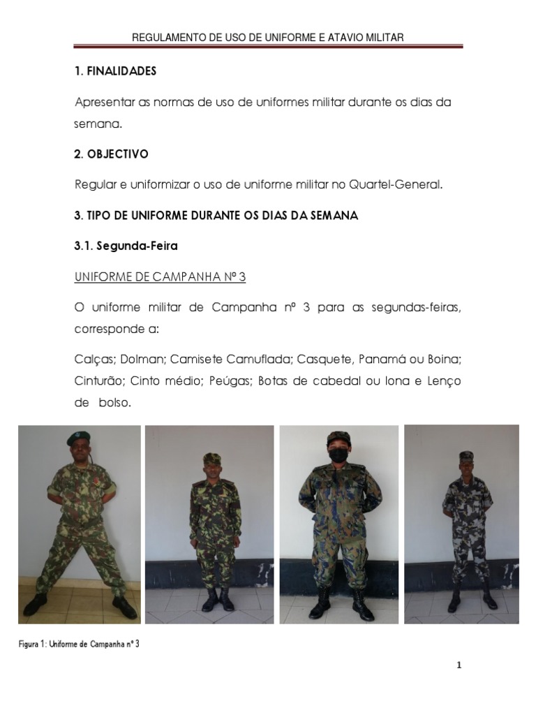 Regulamento de Uso de Uniforme | PDF
