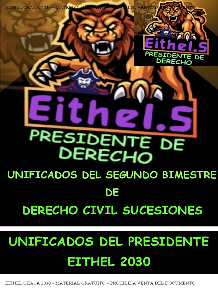 Unif. Derecho Civil Sucesiones 2b - Eithel | PDF | Herencia | Ley de ...