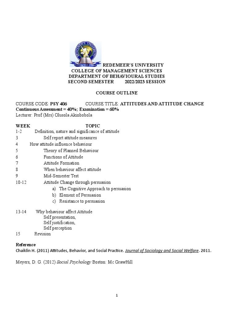 PSY 406 classnote 20212223 | PDF