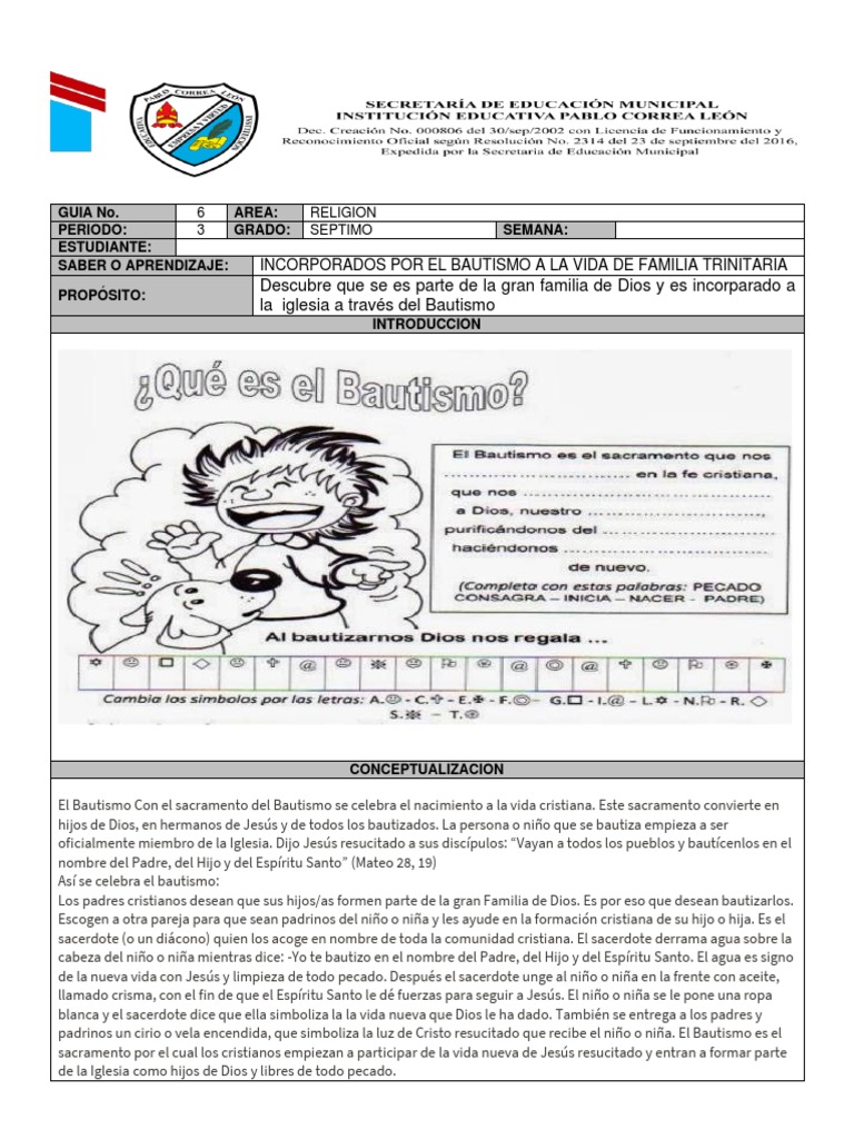 Religi N Incorporados Por El Bautismo A La Vida de Familia Trinitaria | PDF