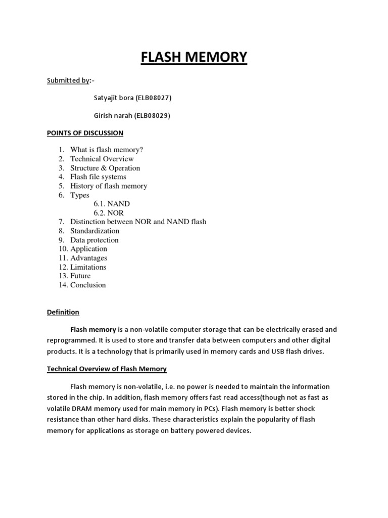 What Is Flash Memory | Download Free PDF | Flash Memory | Computer Data Storage