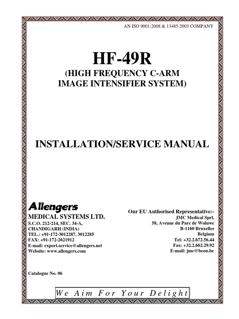 C-Arm HF 49R Instt - Service | PDF | Relay | Vacuum Tube