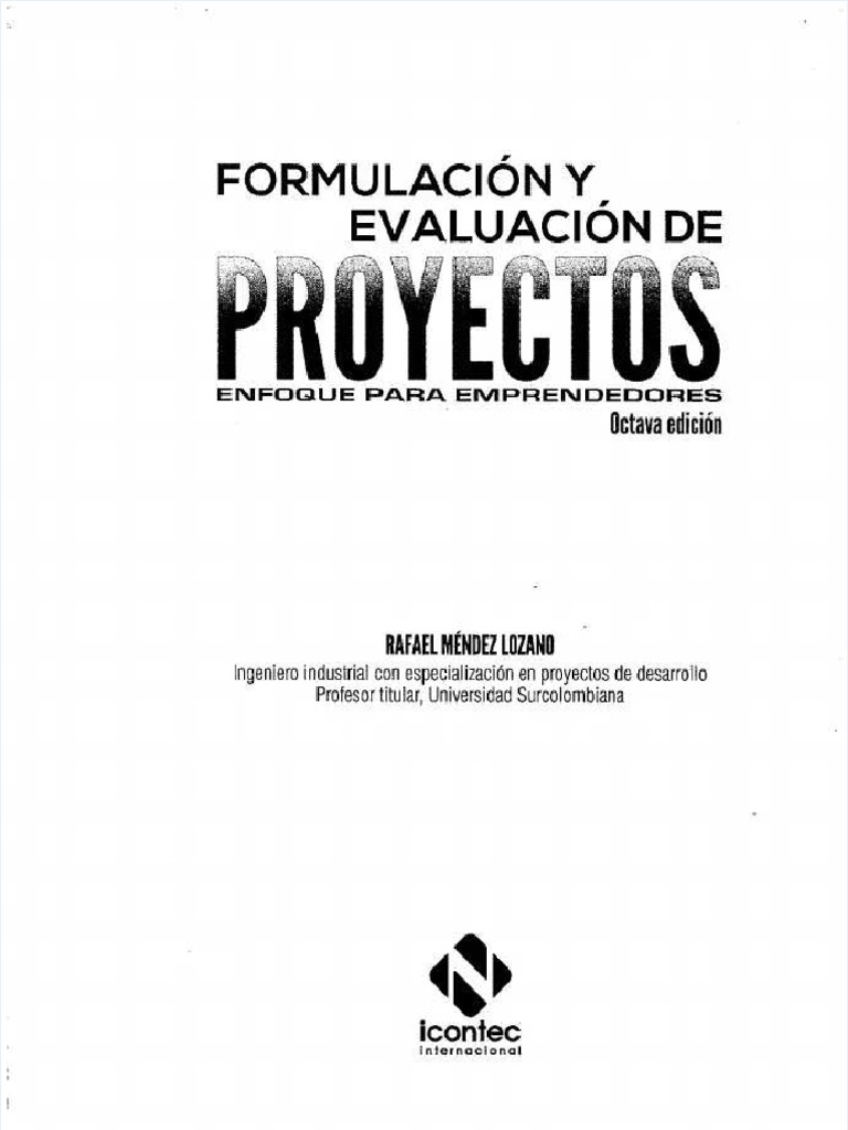 PDF Formulacion y Evaluacion de Proyectos Mendez Compress | PDF