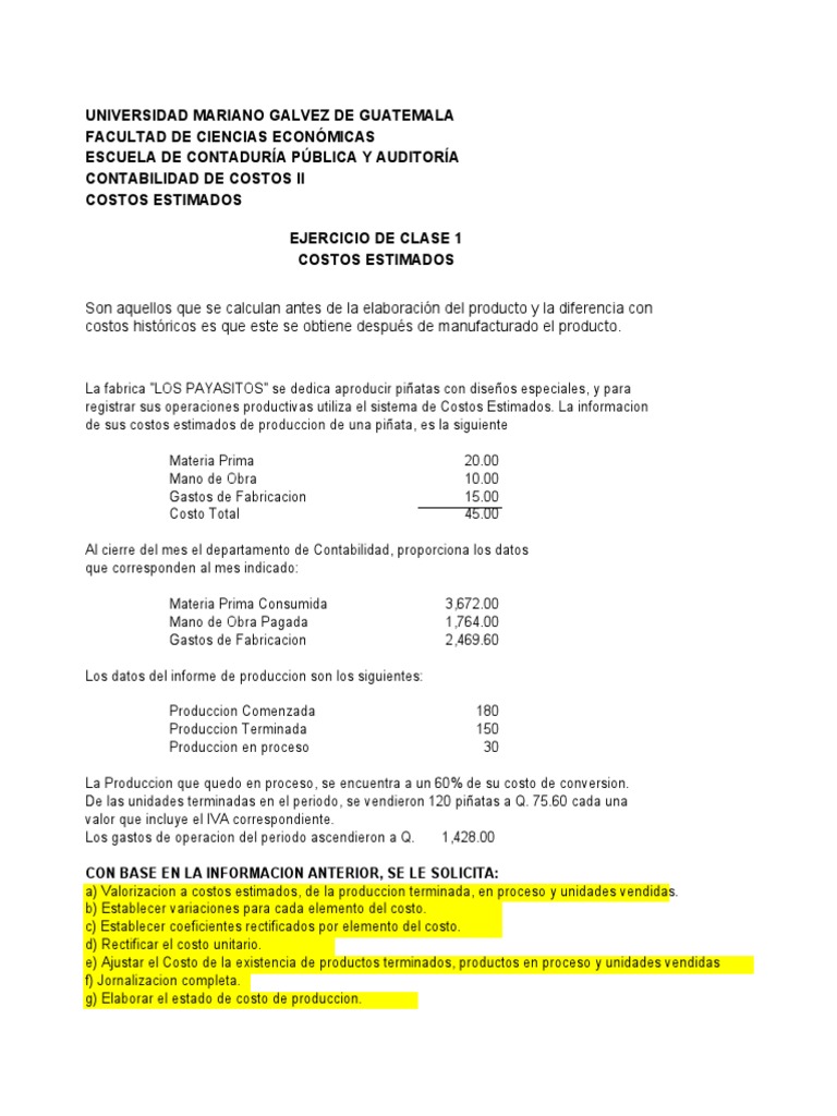 Ejercicio de Clase 1 - Enunciado | PDF