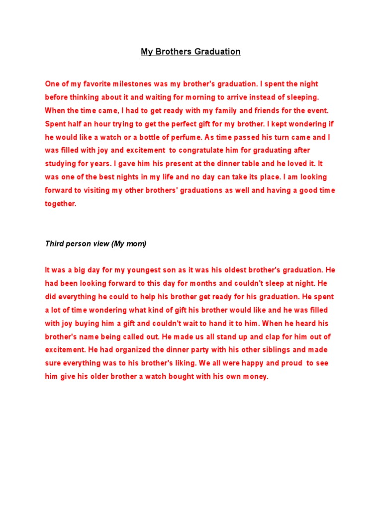 My Brothers Graduation - 1.2 - Mohammad | PDF