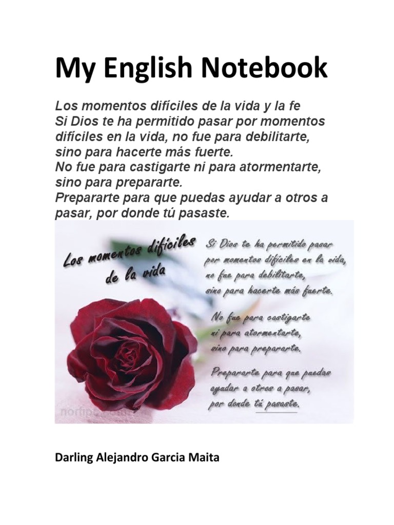 My English Notebook | PDF