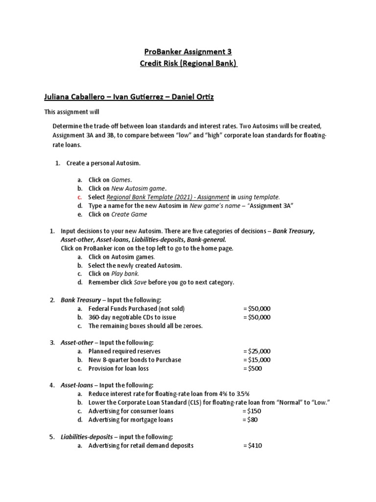 TallerProbanker 3A | PDF | Banks | Interest Rates