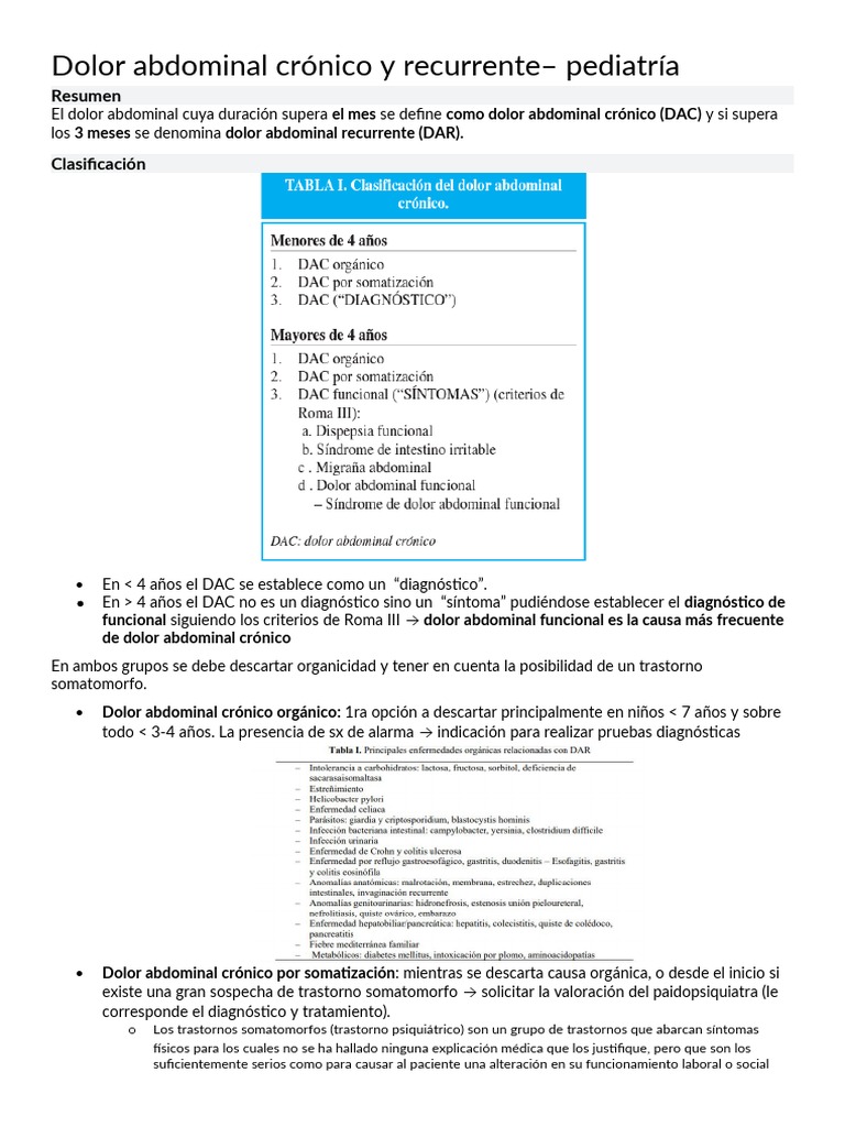 Dolor Abdominal CRITERIOS ROMA | PDF | Síndrome del intestino irritable ...