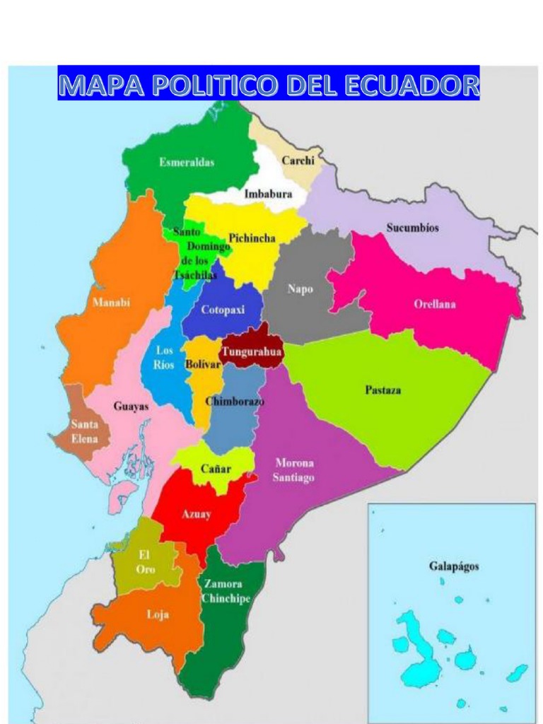 Mapa Ecuador Politico Full Color | PDF