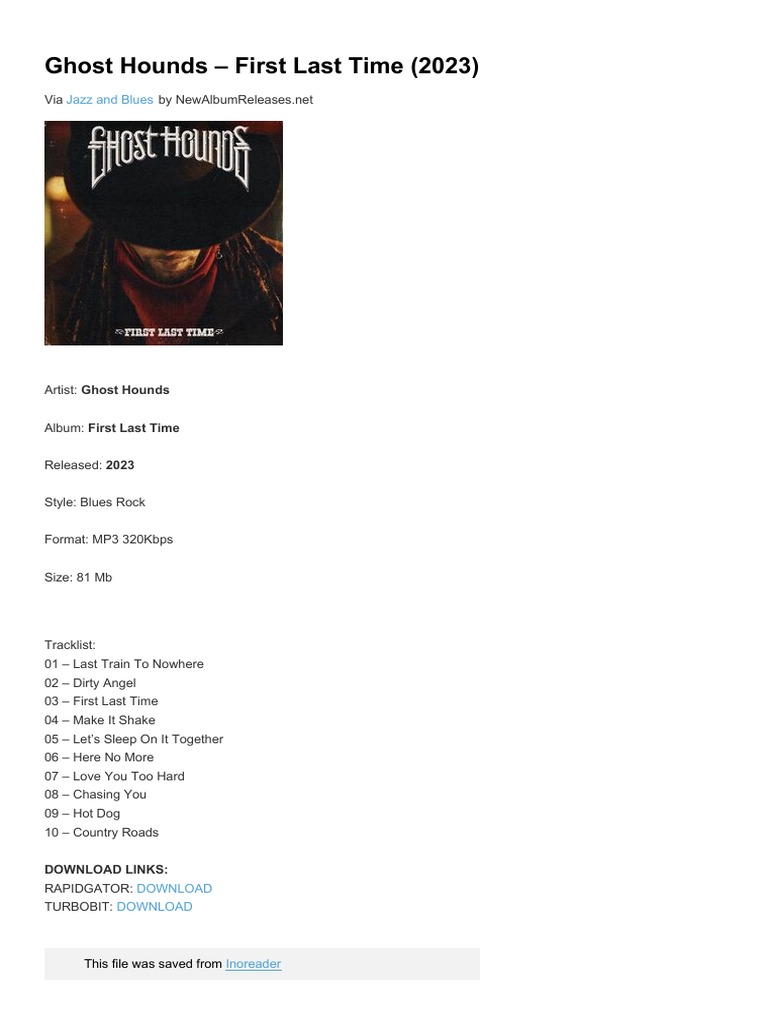Ghost Hounds - First Last Time (2023) | PDF