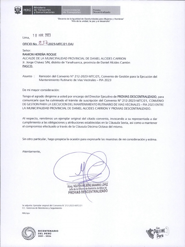Convenio 212 - MR - DAC | PDF