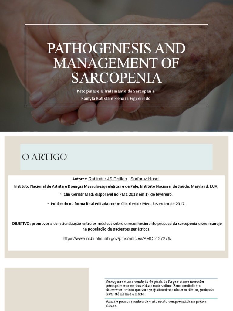 Pathogenesis and Management of Sarcopenia | PDF