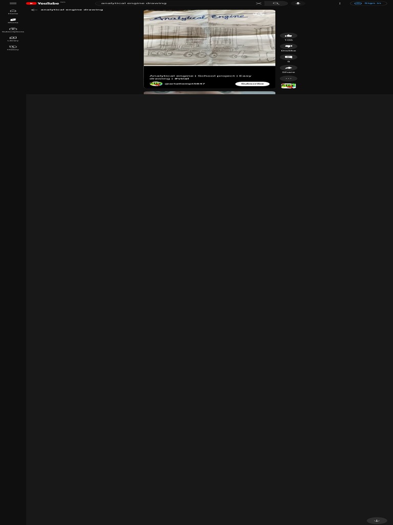 Analytical Engine School Project Easy Drawing #Viral - YouTube | PDF