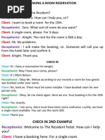 Check in Out Procedure Script | PDF | American Express