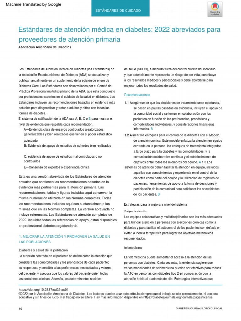 Ada 2022 | PDF | Diabetes | Obesidad
