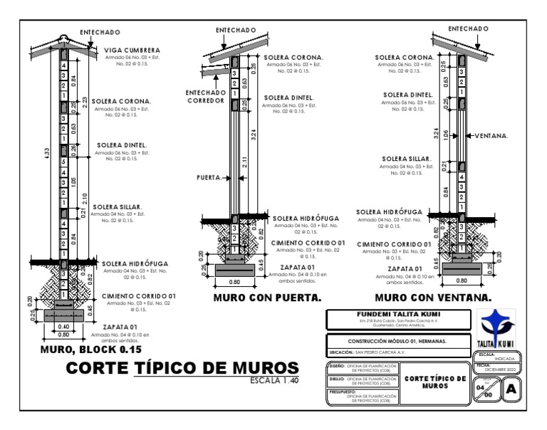 Corte Tipico de Muro | PDF