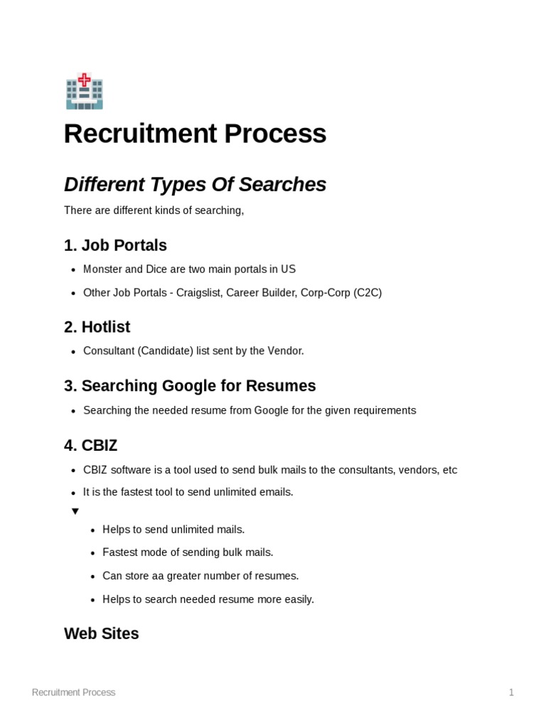 Recruitment Process | PDF