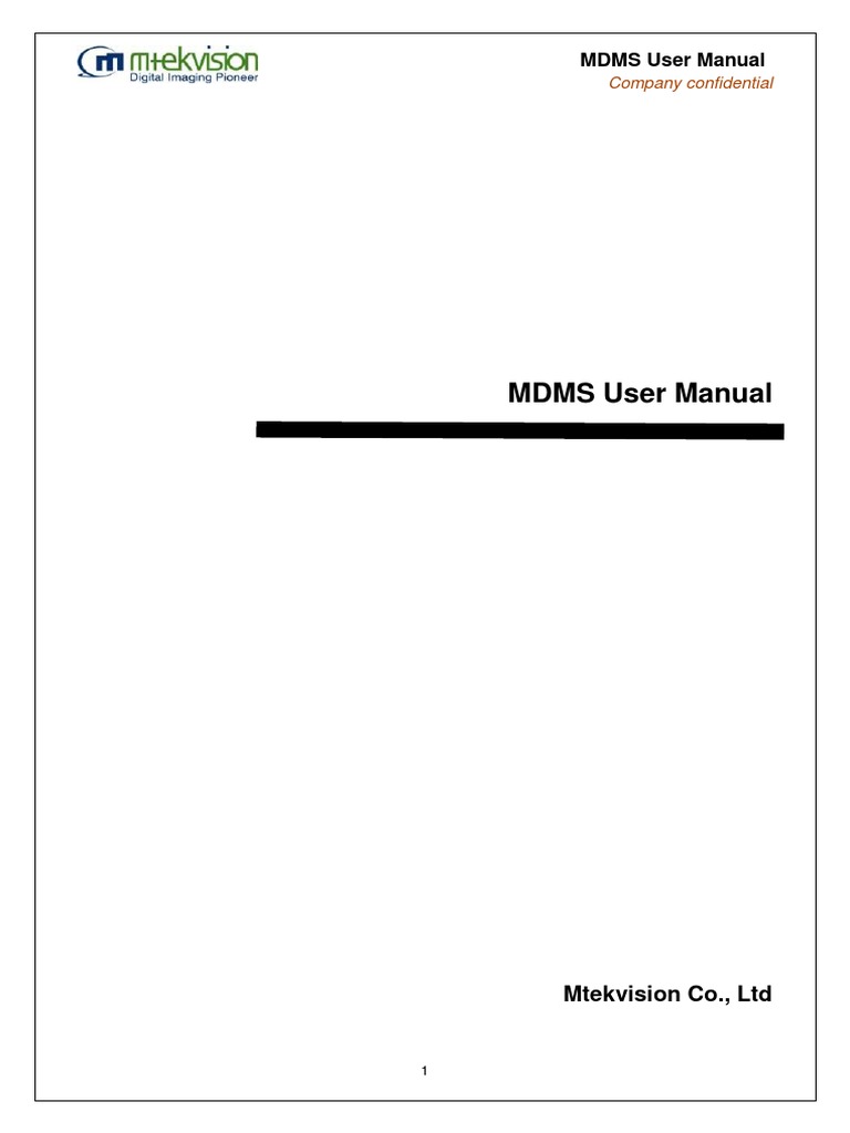 MDMS User Manual V0.30 | PDF