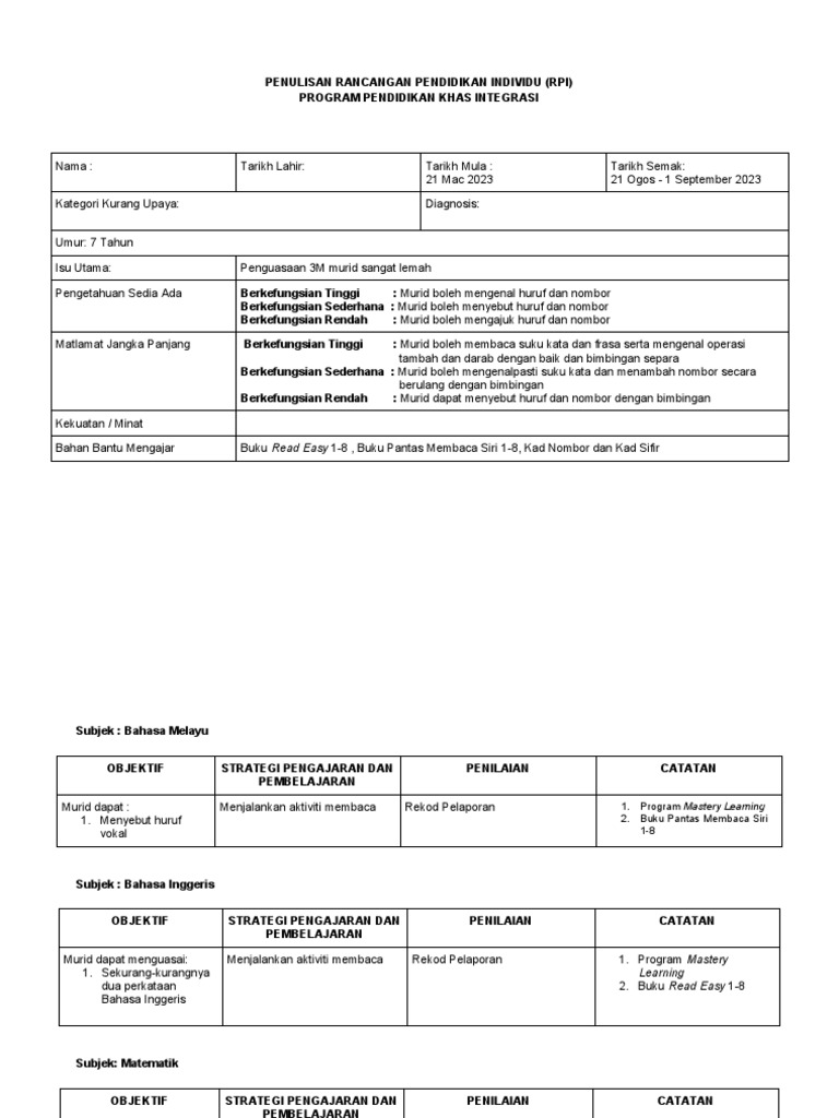 Sidang 1 Rpi 2023 | PDF