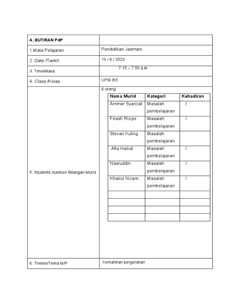 RPH PJ T3 PR1 (Part 2) | PDF