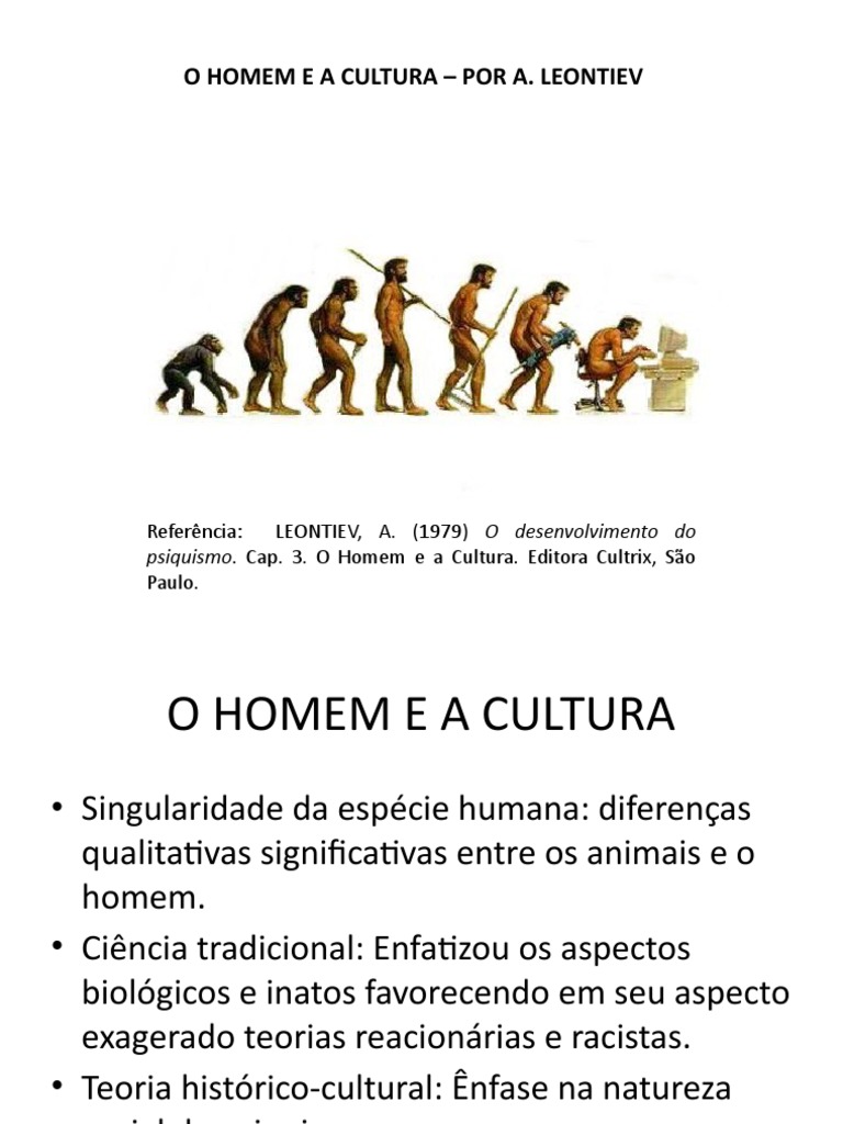 Leontiev - O Homem e A Cultura | PDF | Comunicação | Humano
