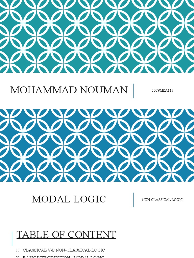 Modal Logic | PDF