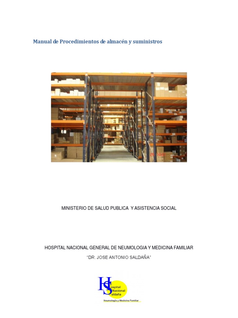 Manual de Procedimientos de Almacén y Suministros 2014 | PDF | Almacén ... Manual de Procedimientos de Almacén y Suministros 2014 | PDF | Almacén ...
