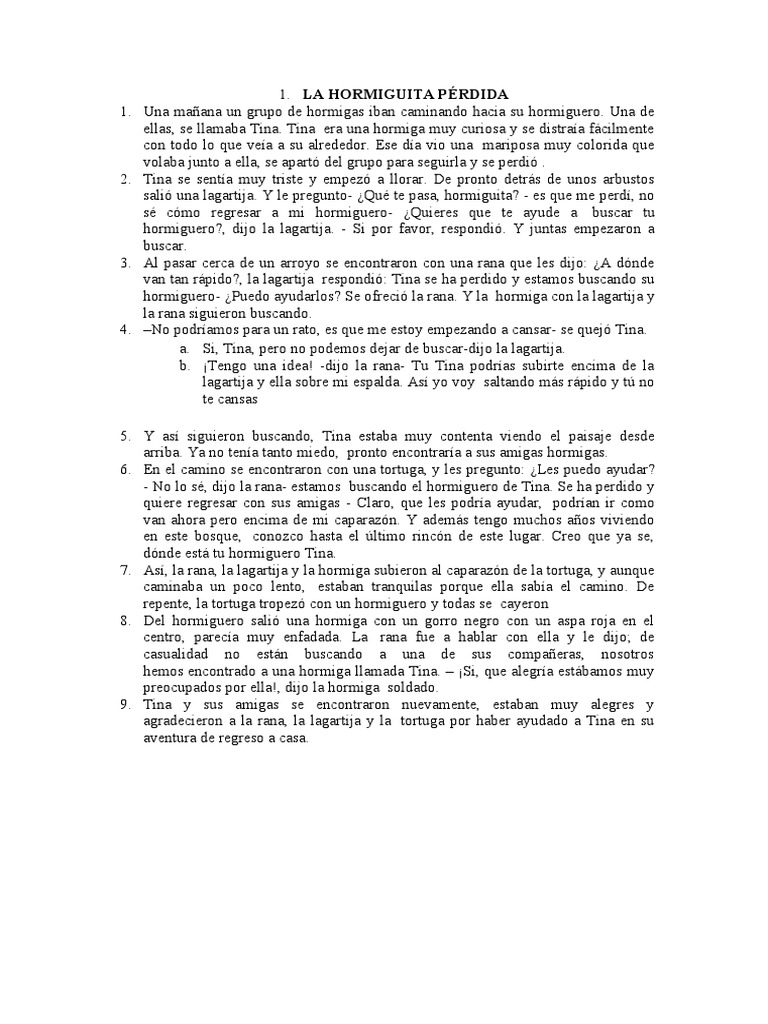 La Hormiguita Pérdida Pdf