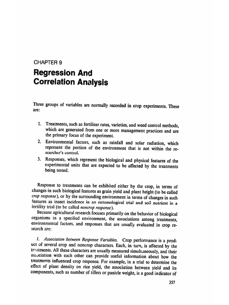 Regression and Correlation Analysis-Gomez | PDF