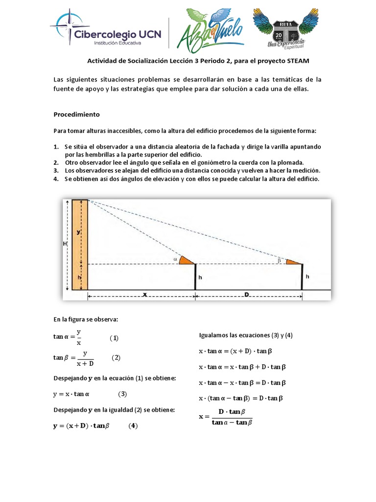 Actividad matemáticas para el proyecto STEAM | PDF