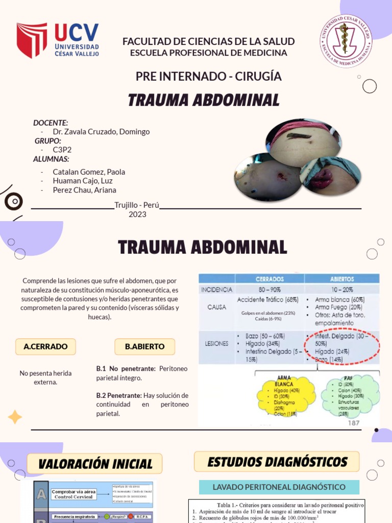 Trauma Abdominal | PDF | Emergencias Médicas | Cirugía