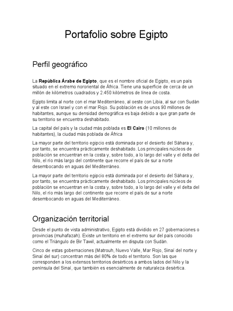 Portafolio Sobre Egipto | PDF