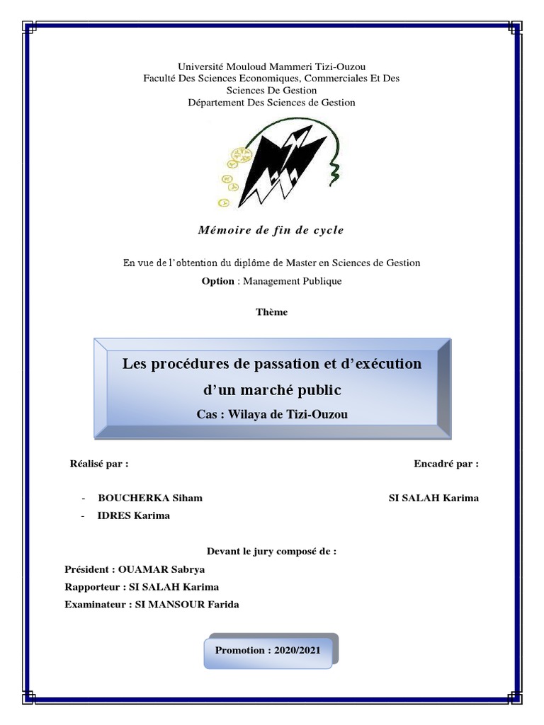 Procédures de Passation Et D'exécution D'un Marché Public | PDF