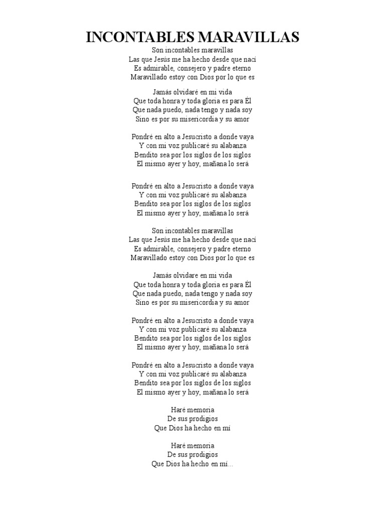 INCONTABLES MARAVILLAS | PDF