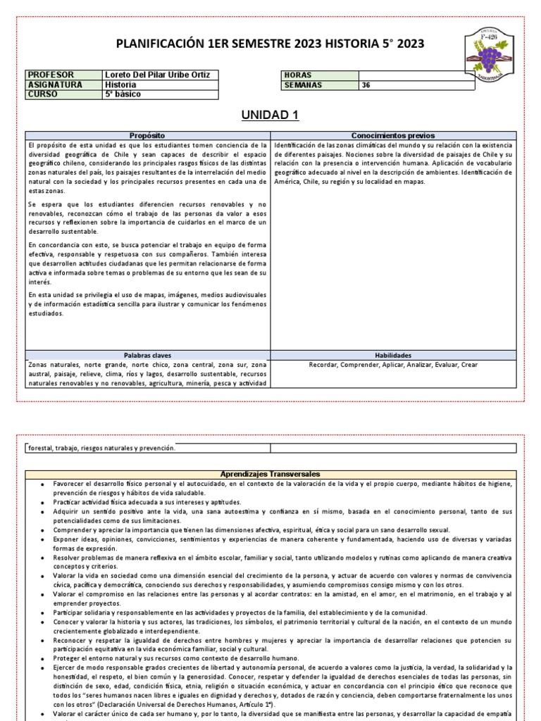 Historia 5º Básico Pdf Chile Verdad