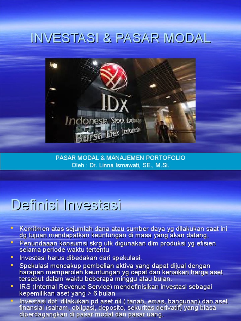 Panduan Investasi dan Pasar Modal | PDF | Bisnis | Pengelolaan Keuangan ...