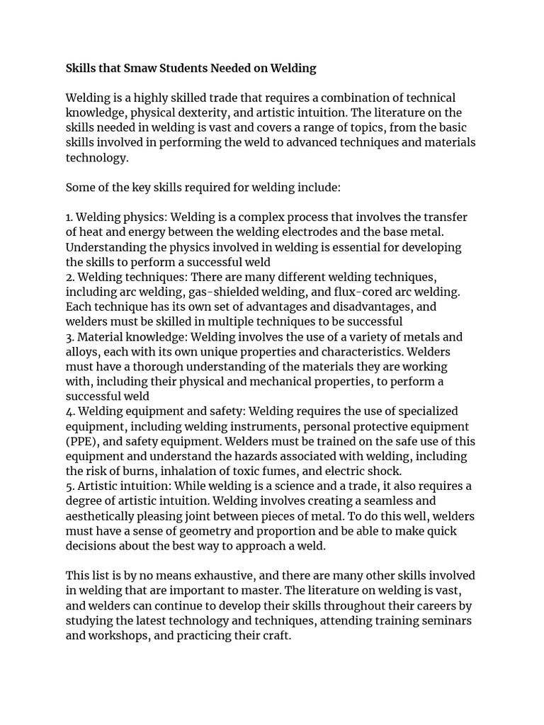 Print Four Pages of Welding RRL | PDF | Welding | Construction