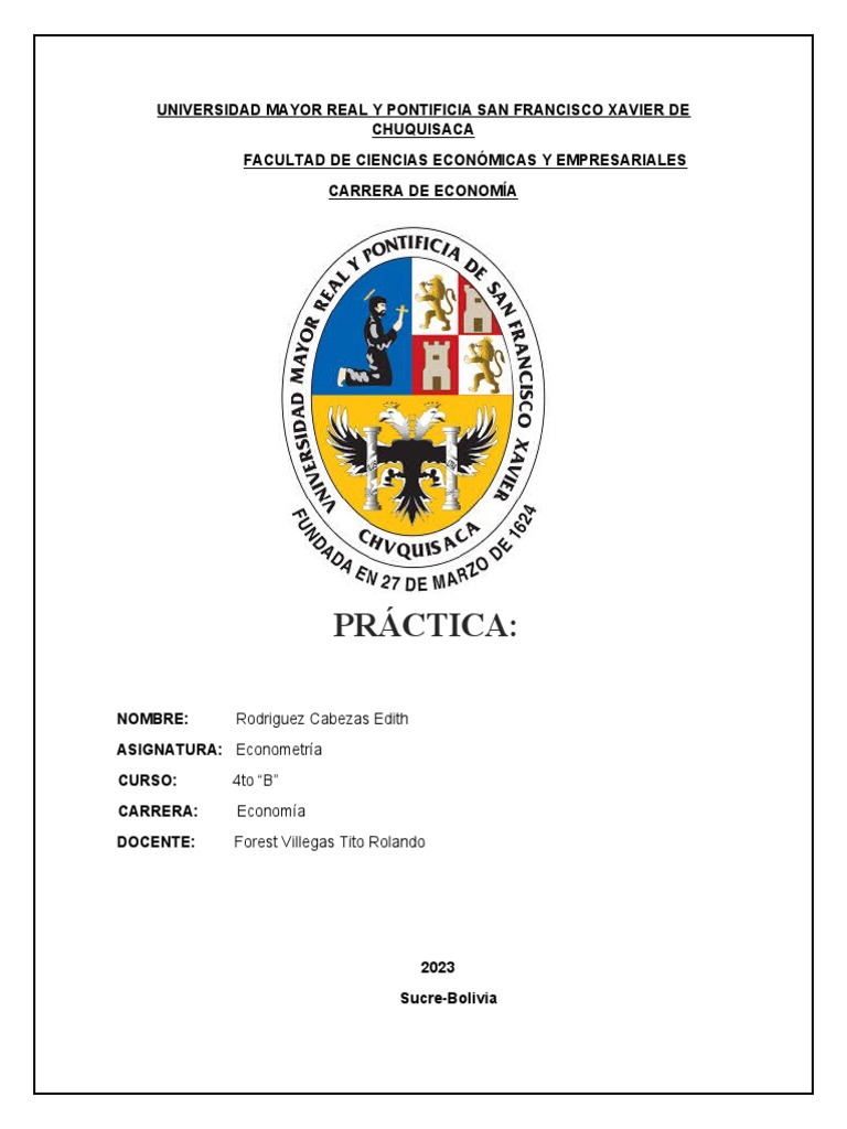 Práctica Econometria | PDF