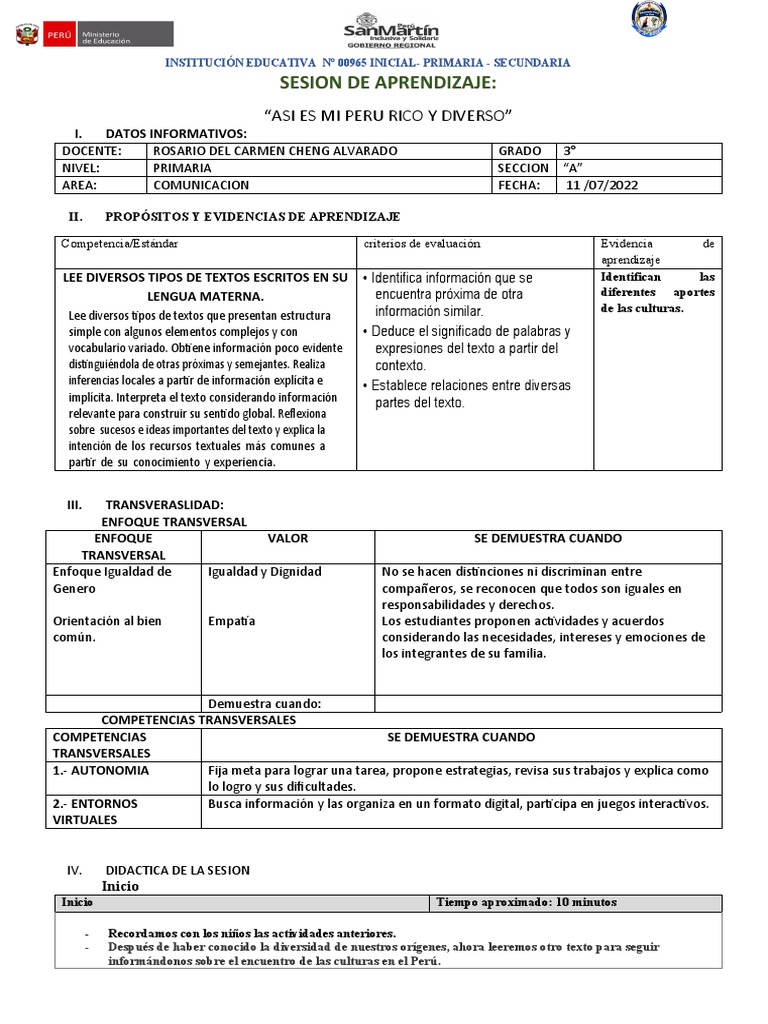 Asi Es Mi Peru Rico y Diverso | PDF