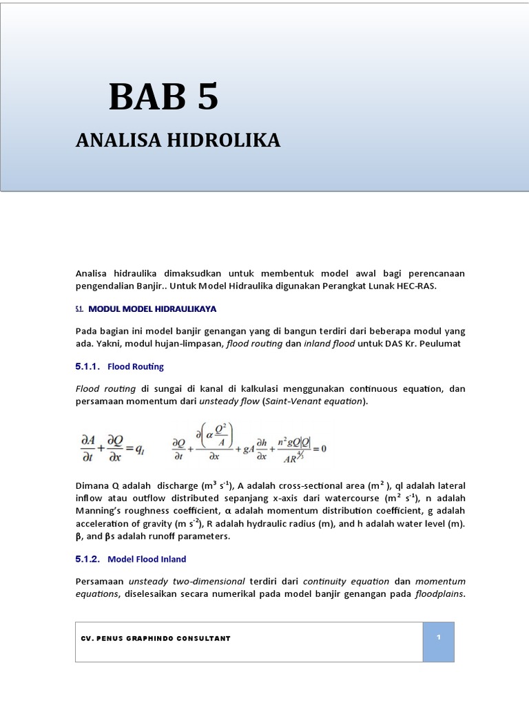 Bab-05. Analisa Hidrolika | PDF